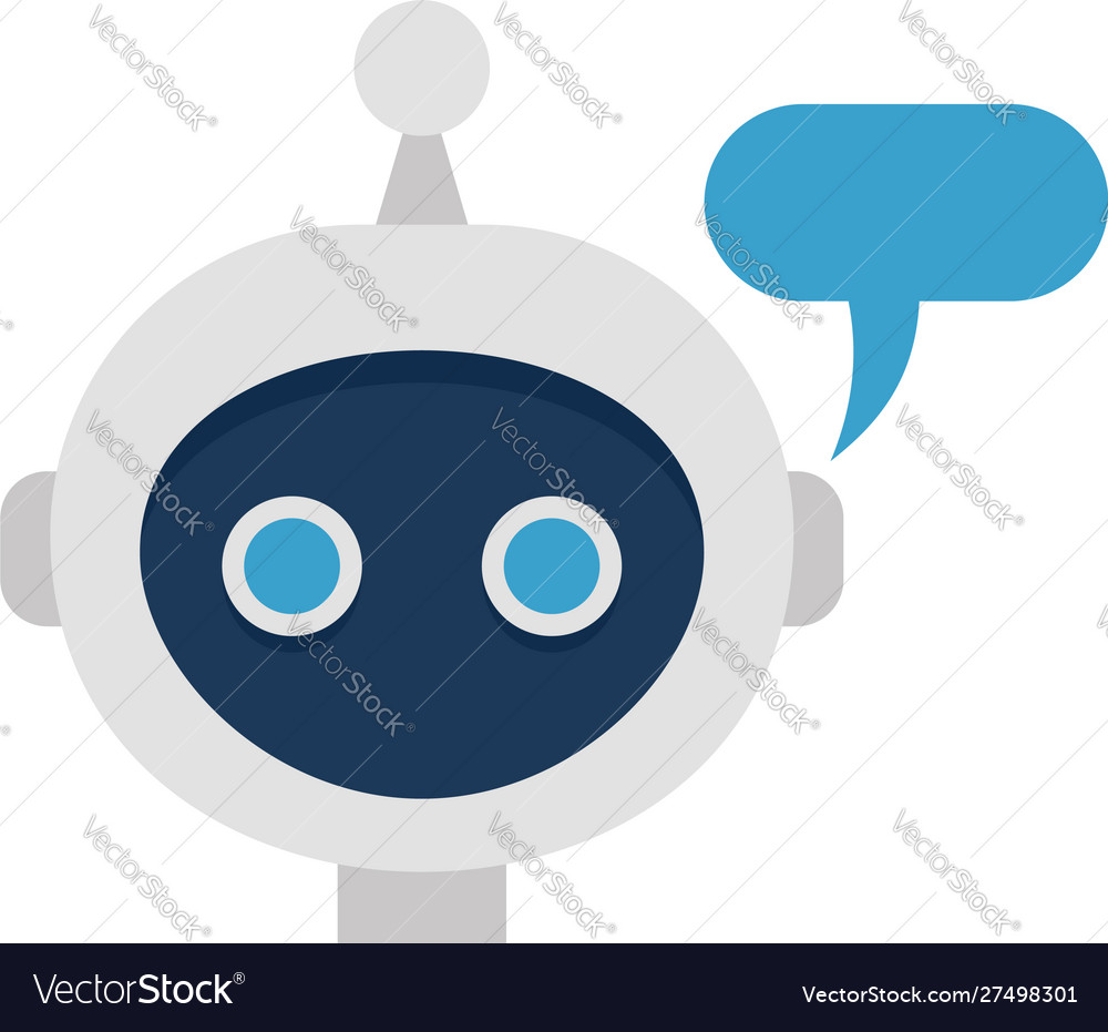 Mobile chatbot icon flat style Royalty Free Vector Image