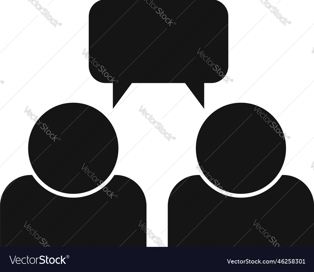 Team chat icon simple business trust Royalty Free Vector