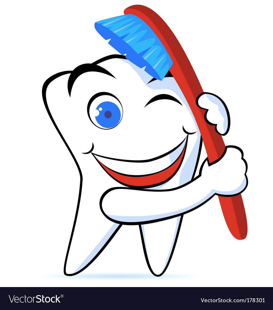 Tooth character Royalty Free Vector Image - VectorStock