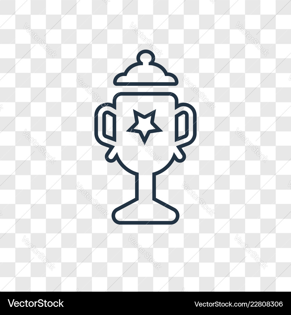 American football cup concept linear icon Vector Image