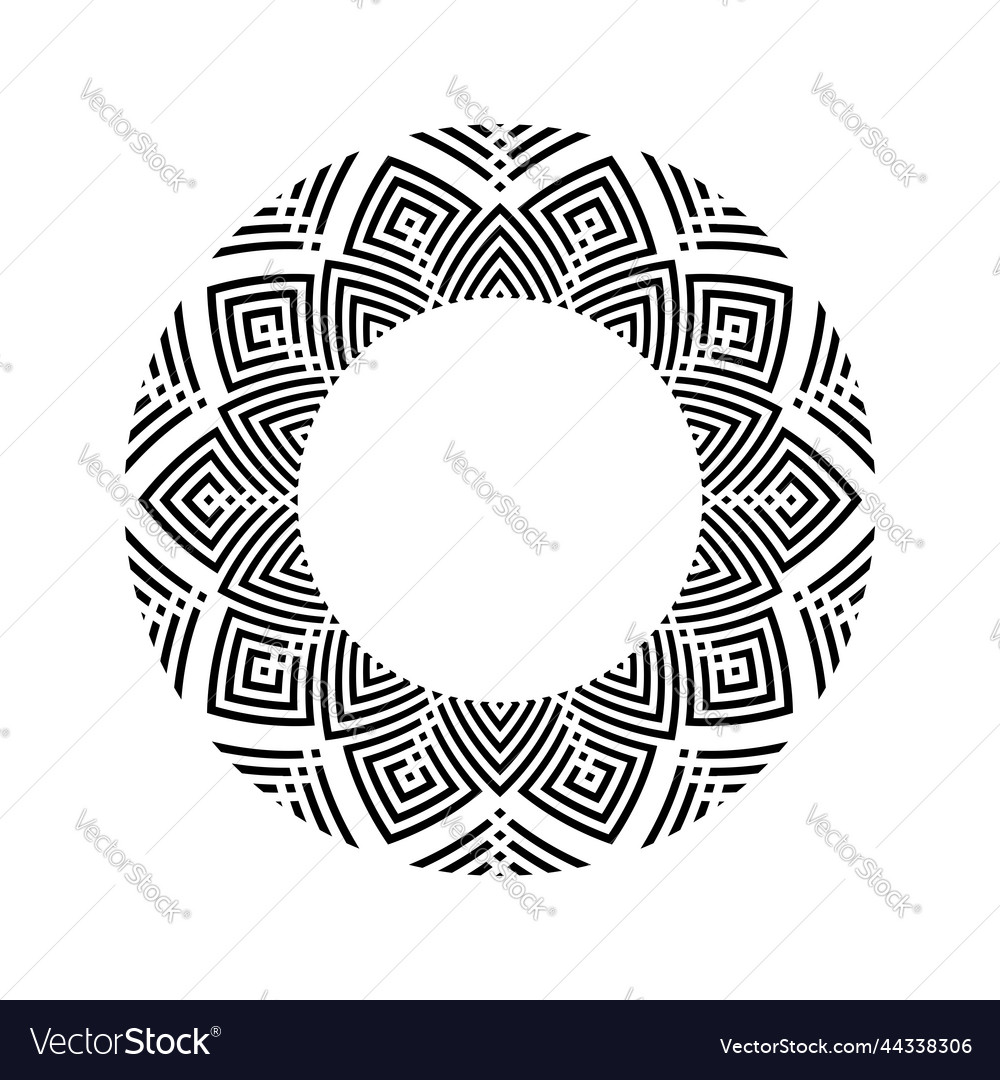 Circle pattern for round frame Royalty Free Vector Image