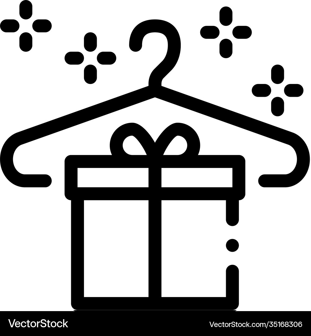 Clothing gift for customer black icon Royalty Free Vector