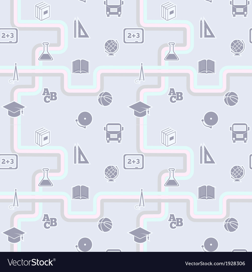 Education seamless school pattern Royalty Free Vector Image