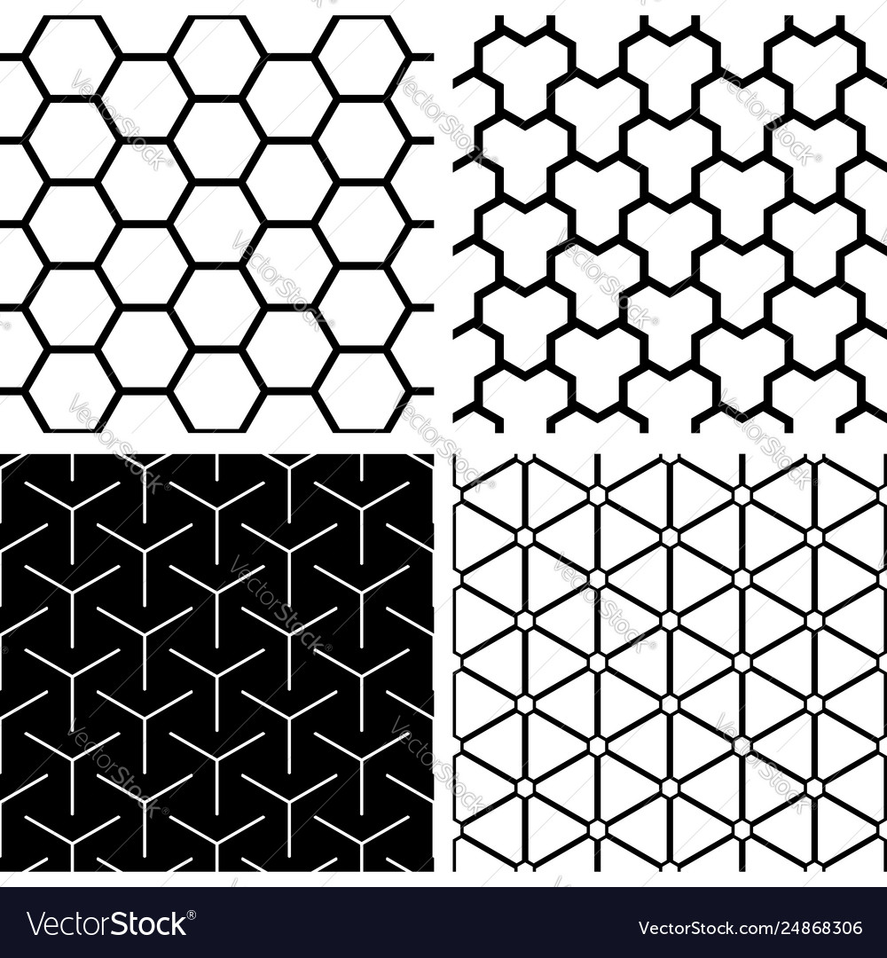 Seamless patterns set Royalty Free Vector Image