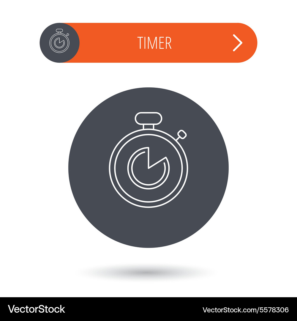 Timer icon stopwatch sign Royalty Free Vector Image