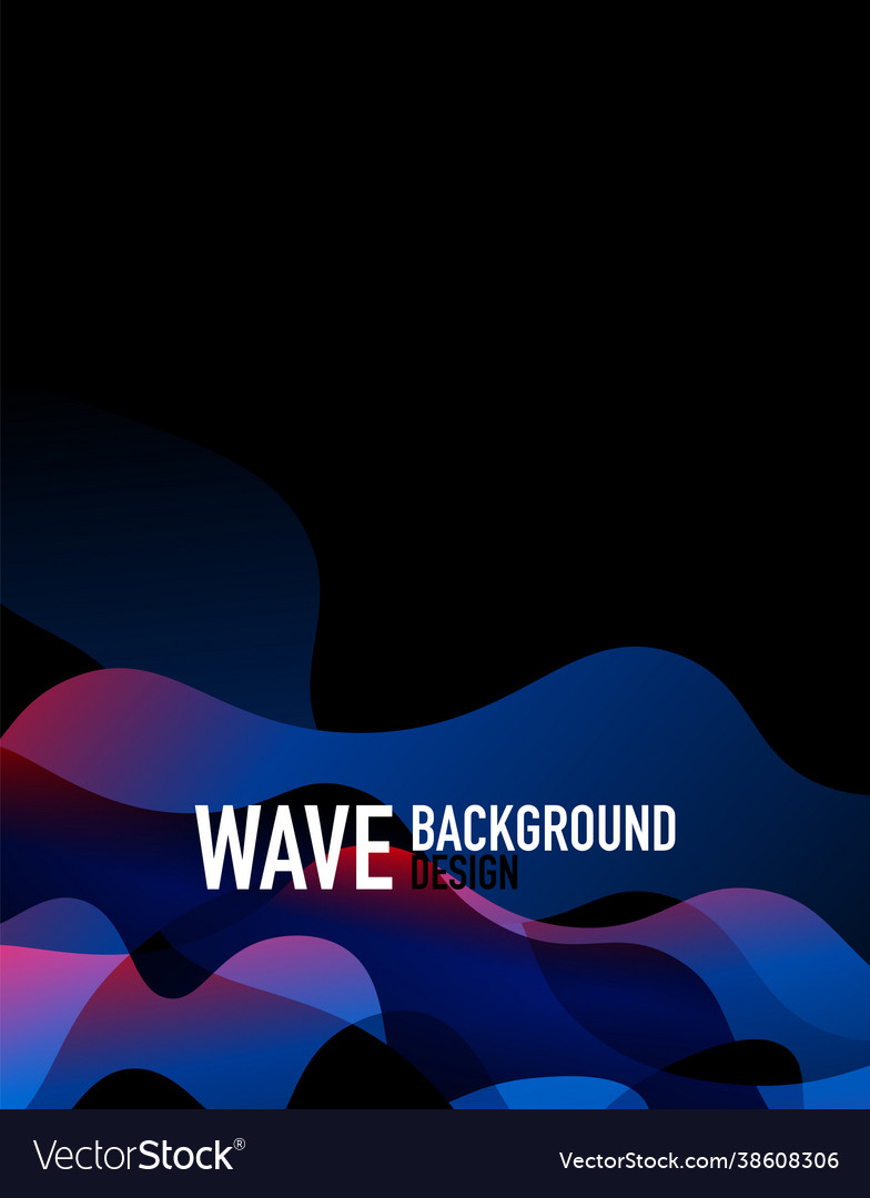 Vertical fluid gradient wave abstract background Vector Image