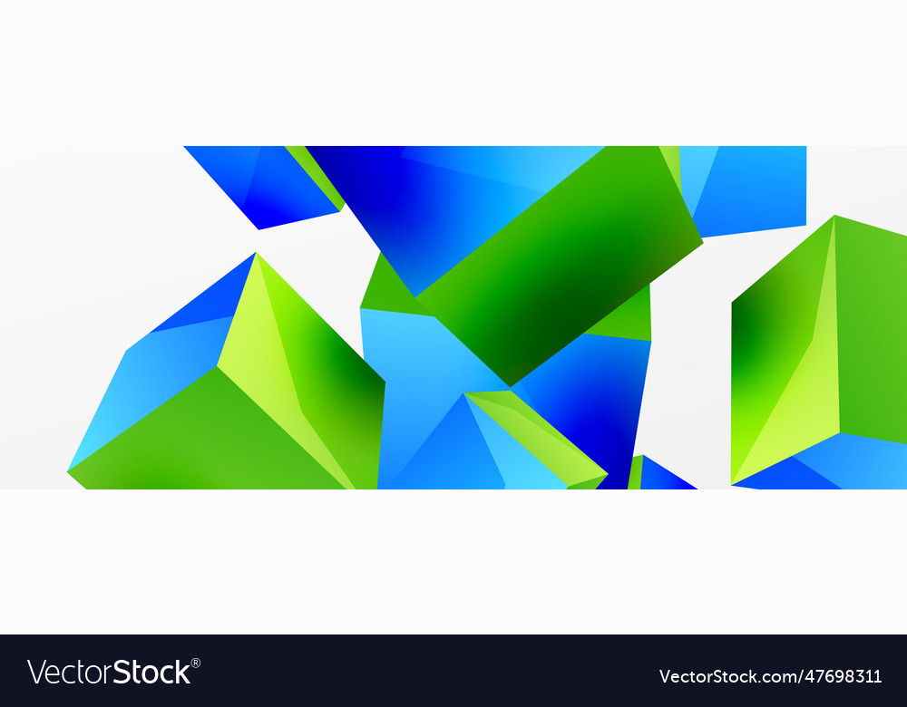 3d Cubes Abstract Background Composition Vector Image