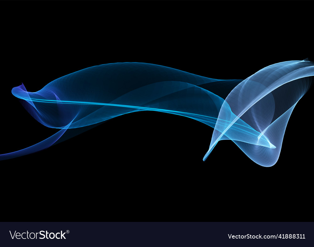 Abstract flowing blue waves design Royalty Free Vector Image