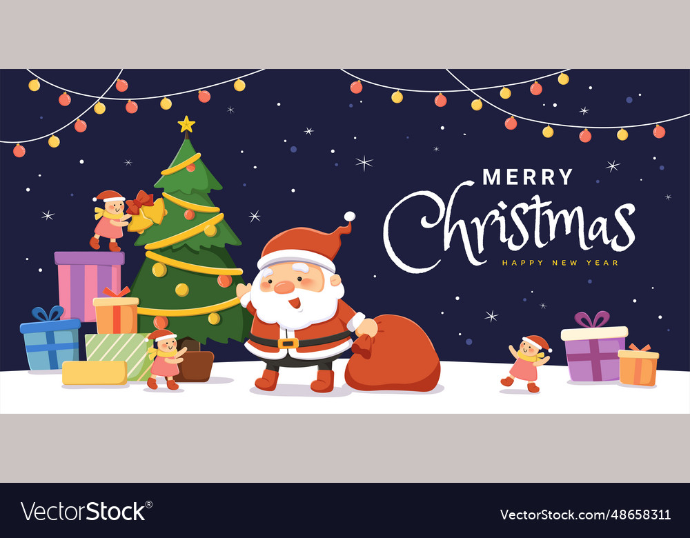 Christmas holidays poster Royalty Free Vector Image