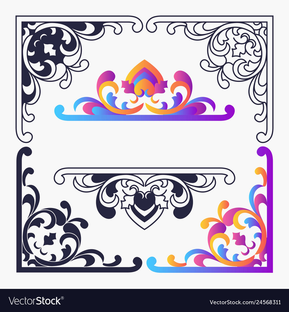 Corner frame Royalty Free Vector Image - VectorStock