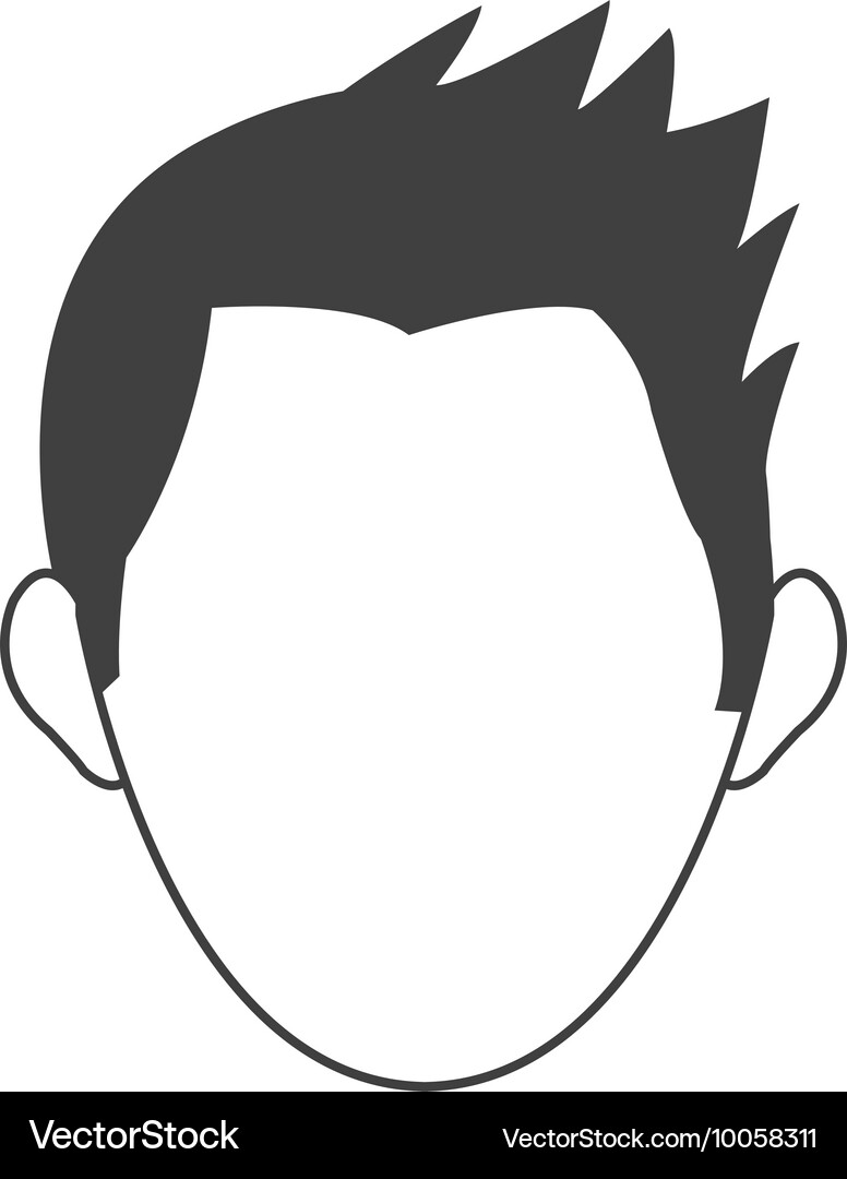 Faceless head of man icon Royalty Free Vector Image