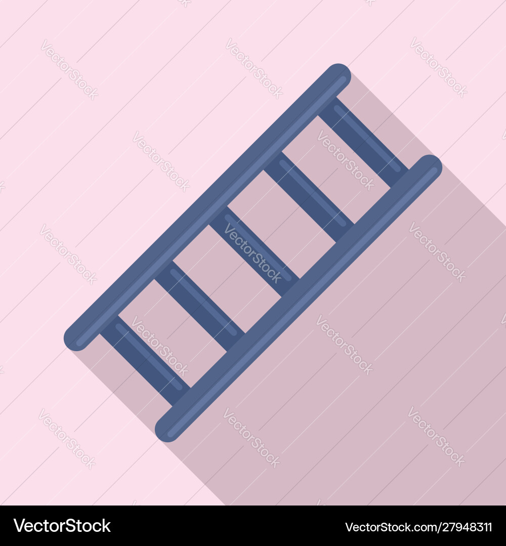 Metal ladder icon flat style Royalty Free Vector Image