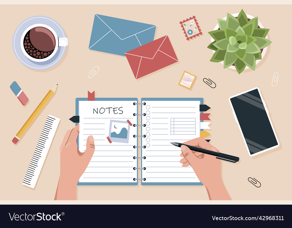 Open diary concept Royalty Free Vector Image - VectorStock
