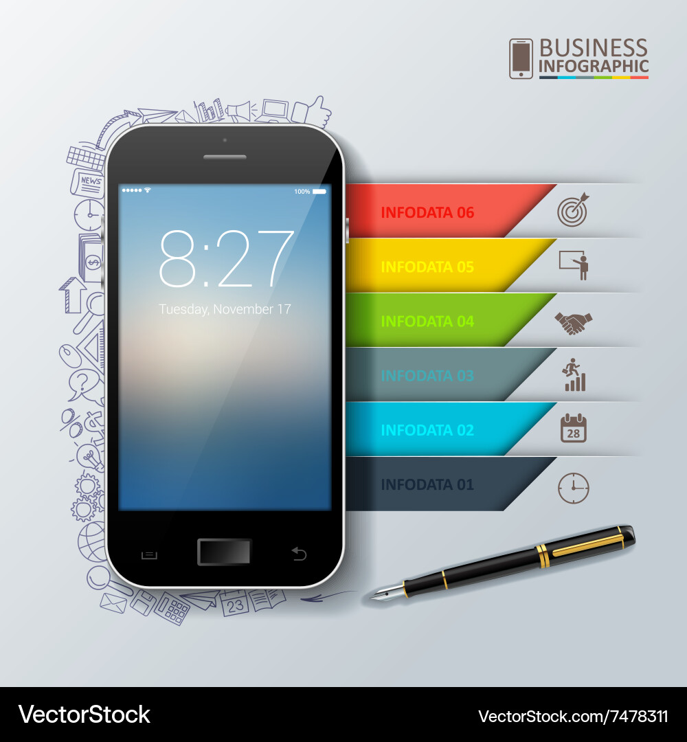 Planning of the working day Royalty Free Vector Image