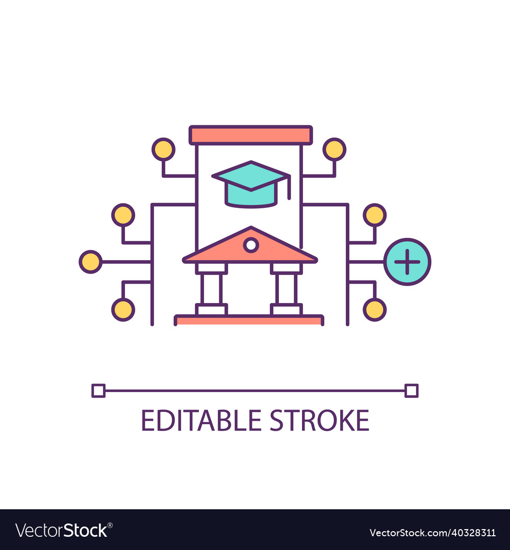 University structure rgb color icon Royalty Free Vector University structure rgb color icon Royalty Free Vector