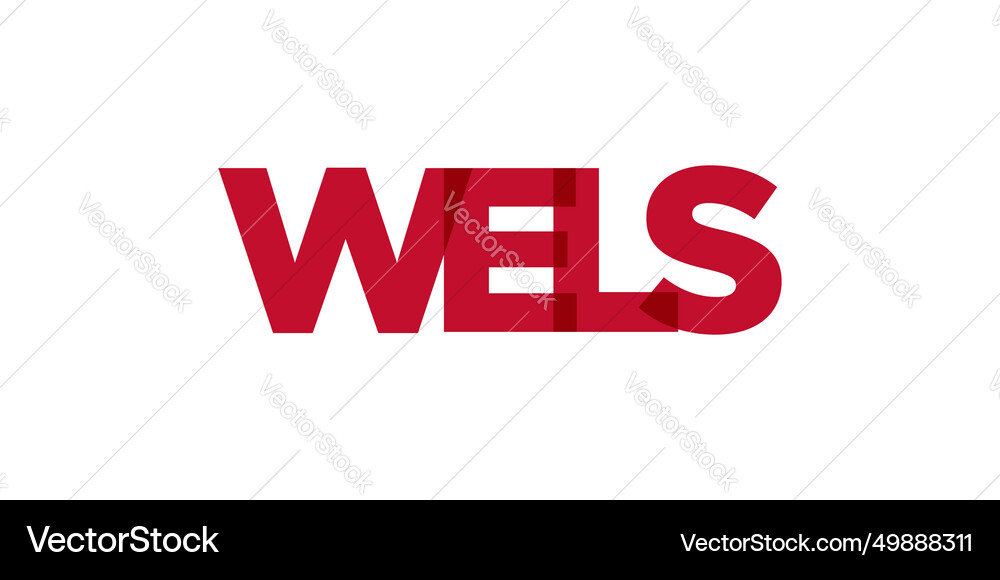 Wels in the austria emblem design features Vector Image
