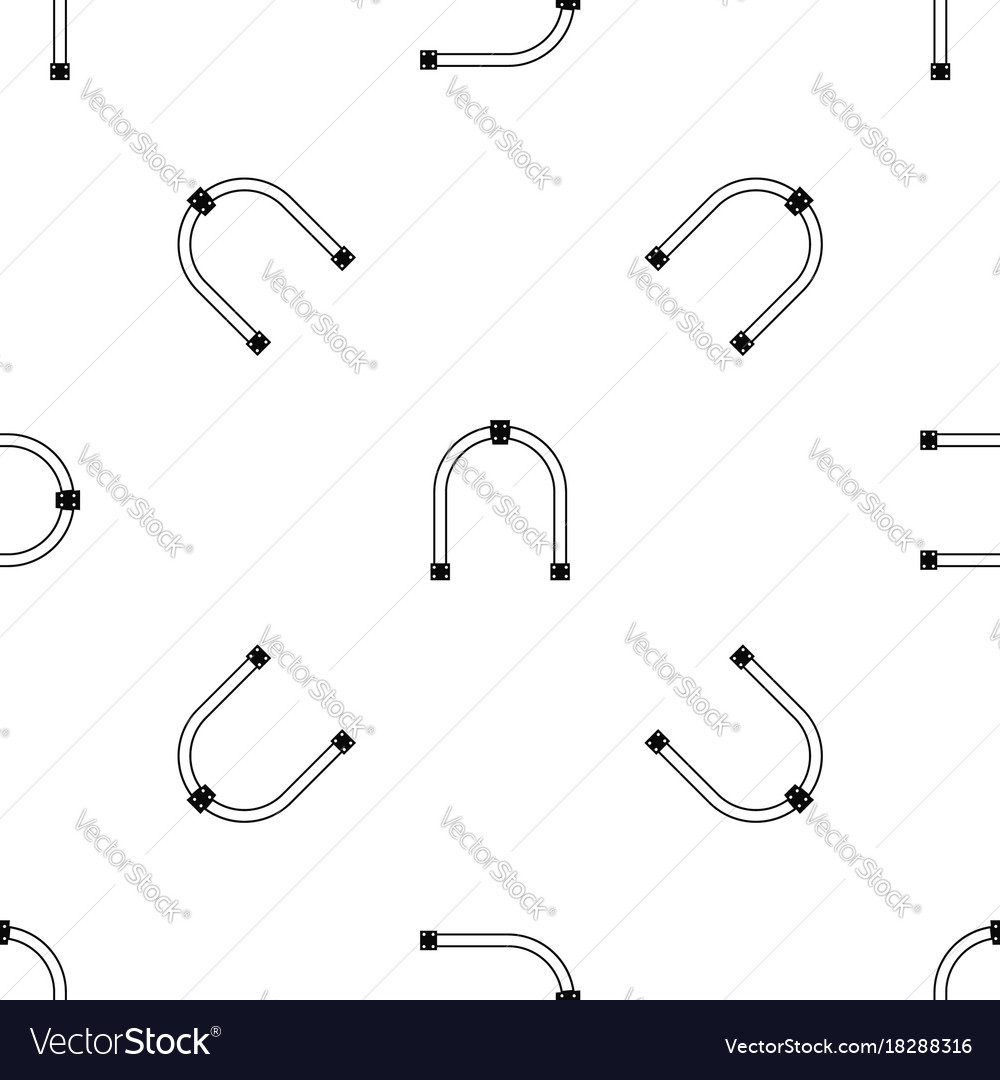 Arch pattern seamless black Royalty Free Vector Image
