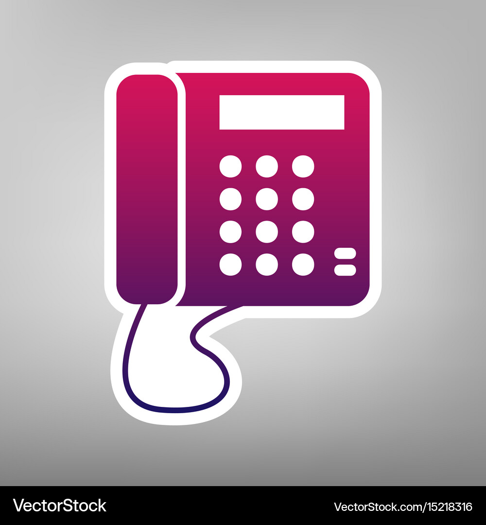 Communication or phone sign purple Royalty Free Vector Image