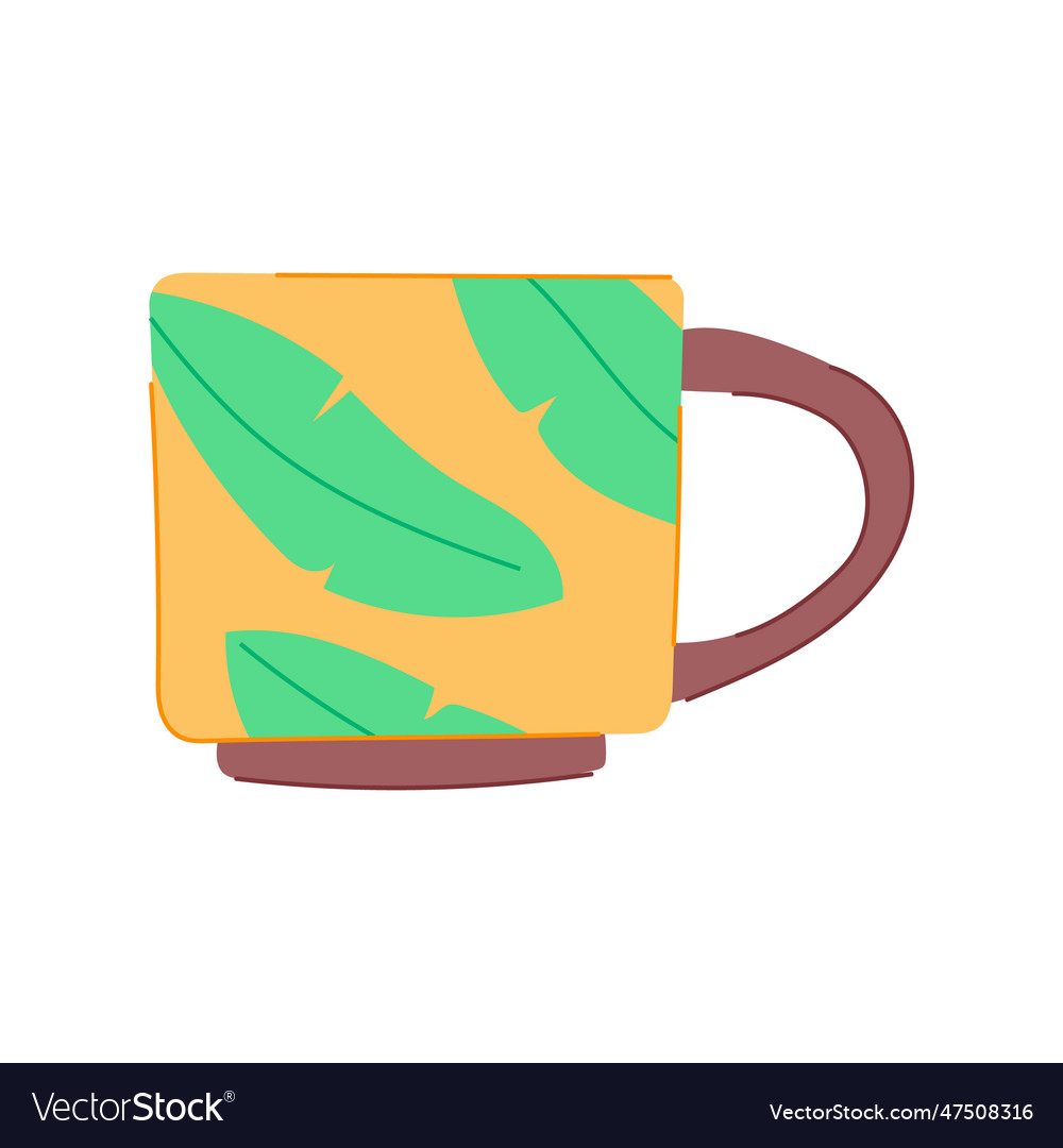 Empty cup ceramic cartoon Royalty Free Vector Image