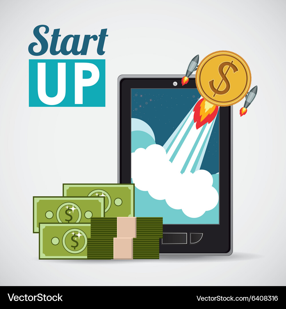 Financial start up design Royalty Free Vector Image