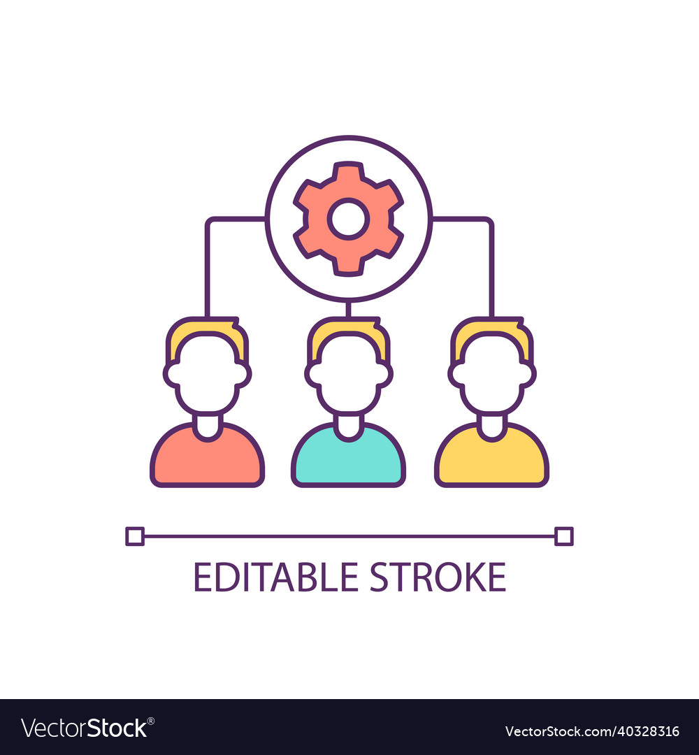 Implementation team rgb color icon Royalty Free Vector Image Implementation team rgb color icon Royalty Free Vector Image