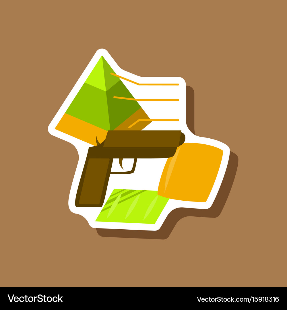 Paper sticker on stylish background economic Vector Image