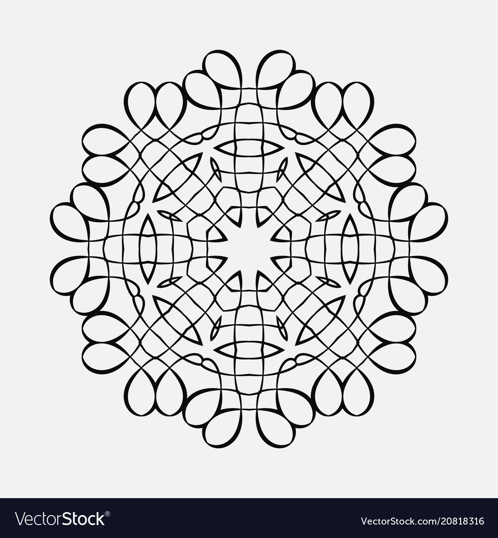 Round ornament pattern Royalty Free Vector Image