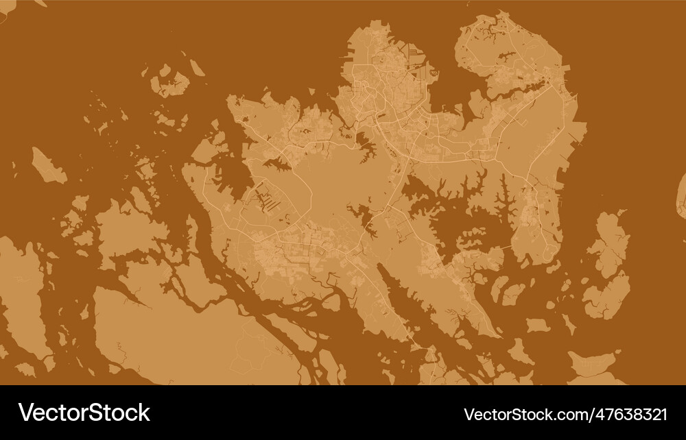 Background batam map indonesia orange city poster Vector Image