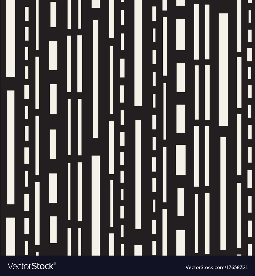Black and white irregular dashed lines pattern Vector Image