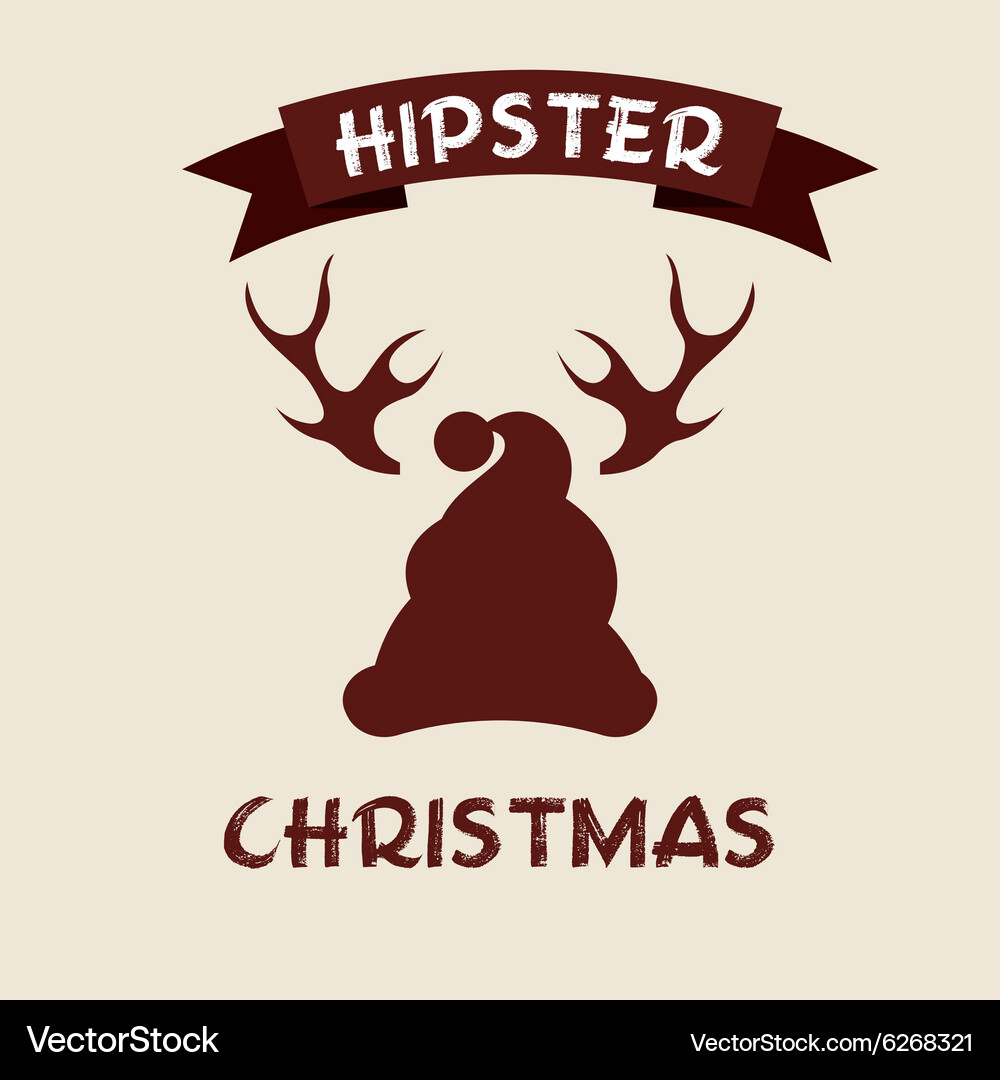 Christmas hipster style Royalty Free Vector Image