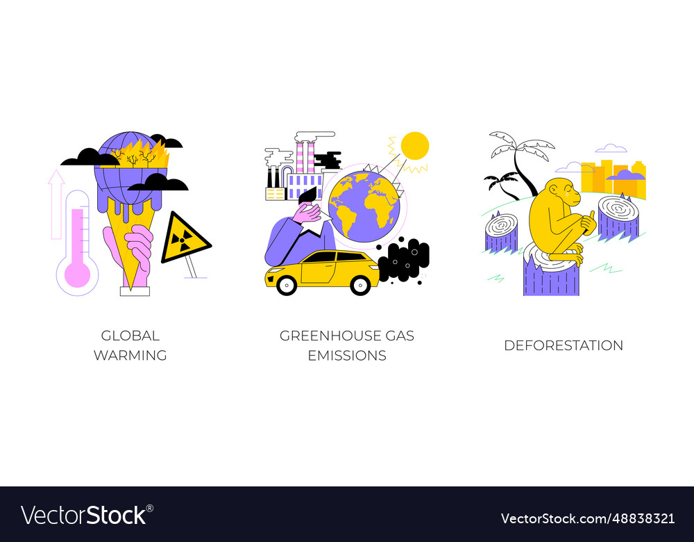 Climate change abstract concept Royalty Free Vector Image