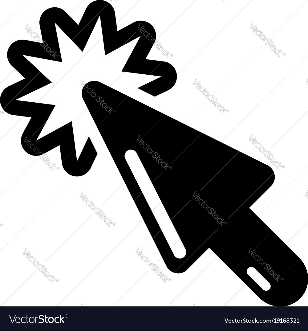 Cursor Technology Icon Simple Black Style Vector Image