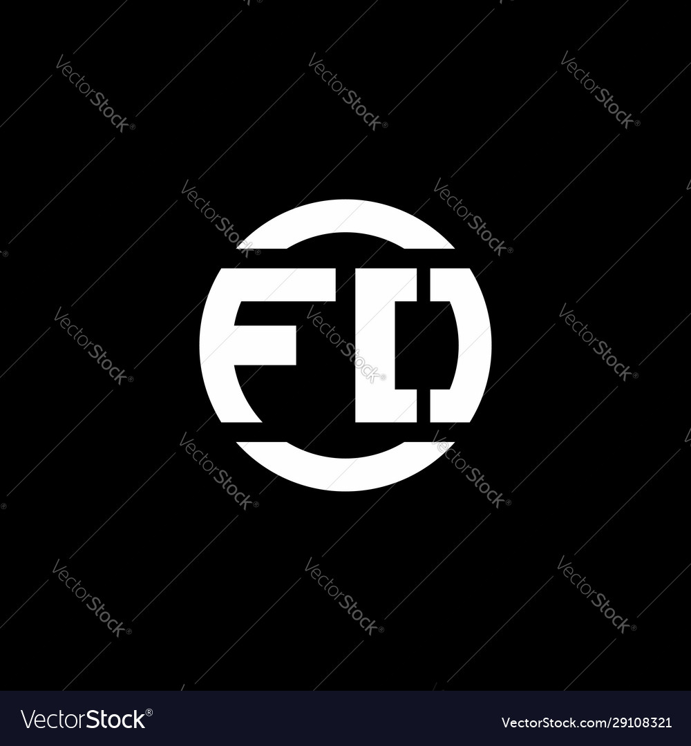 Fo logo monogram isolated on circle element Vector Image