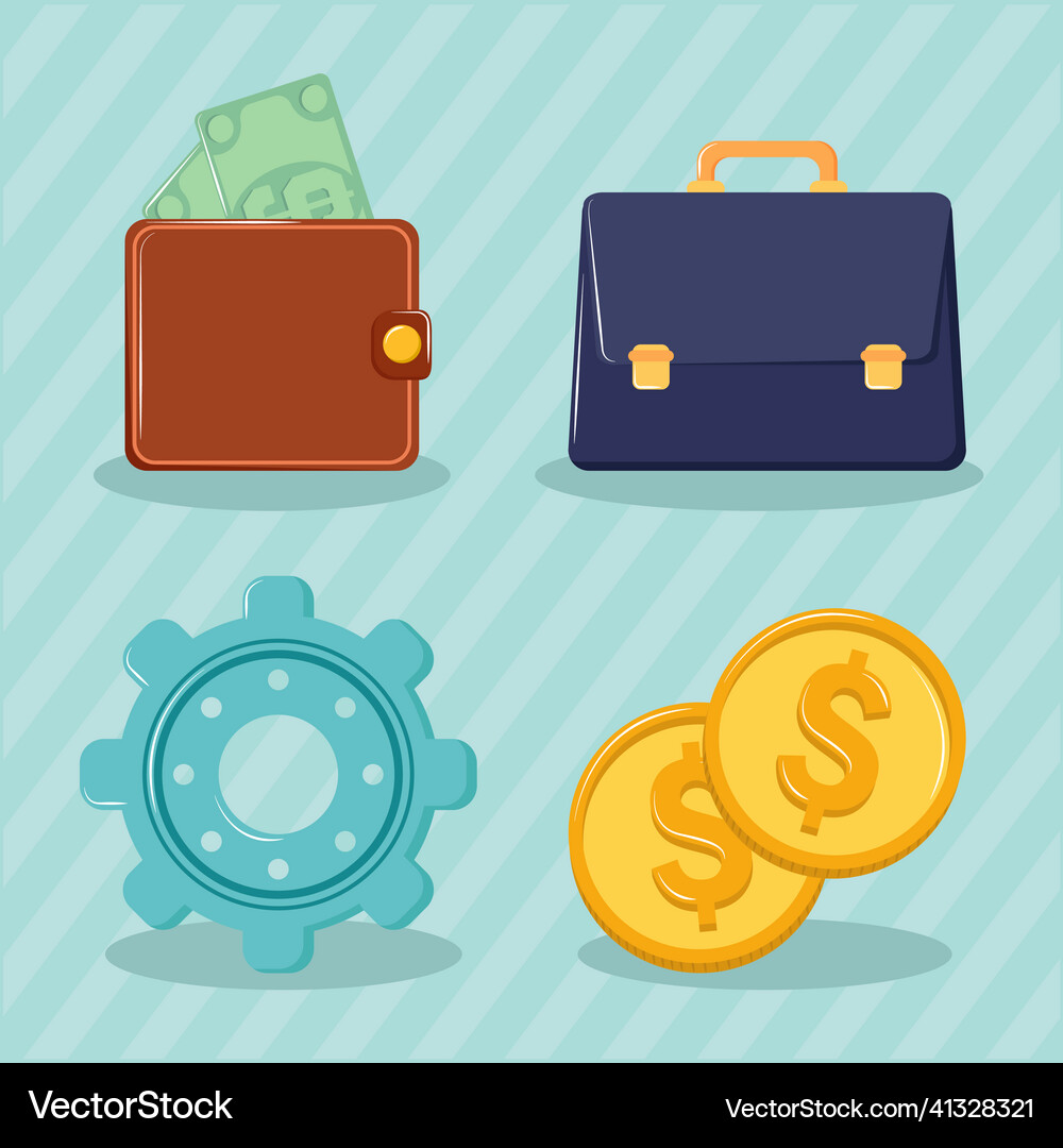 Icons finance and money Royalty Free Vector Image