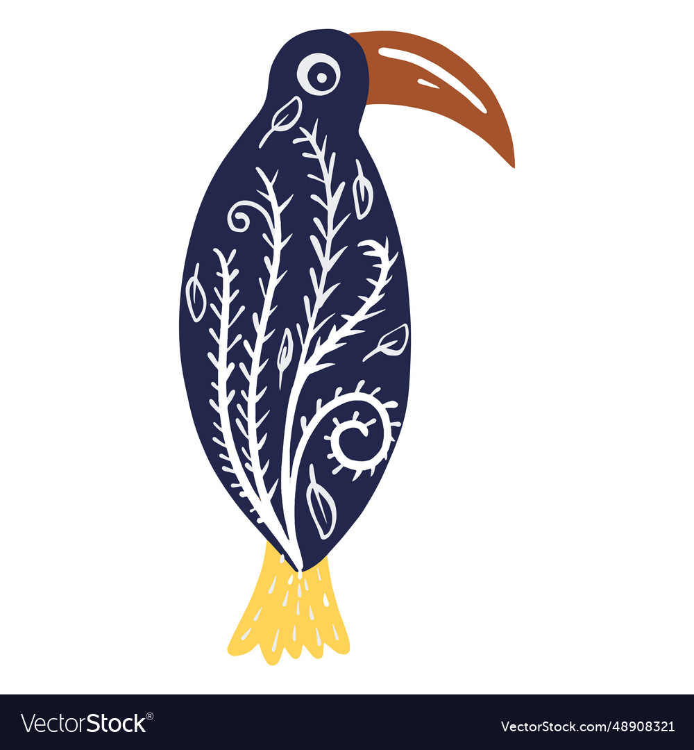 Long beak bird Royalty Free Vector Image - VectorStock