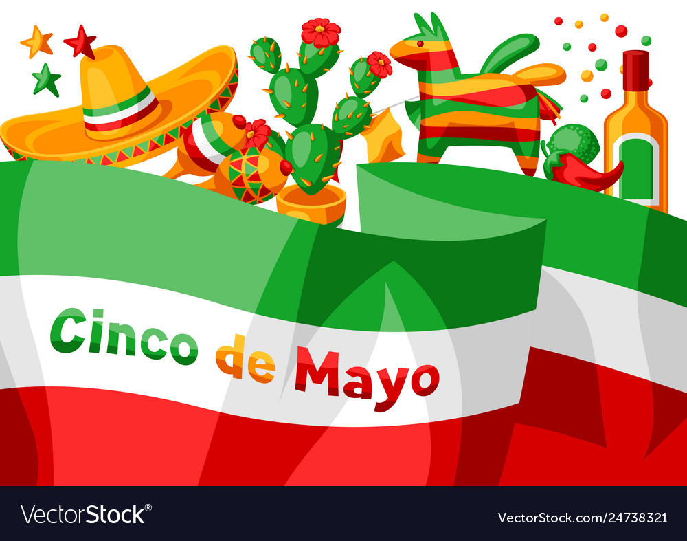Mexican cinco de mayo greeting card Royalty Free Vector
