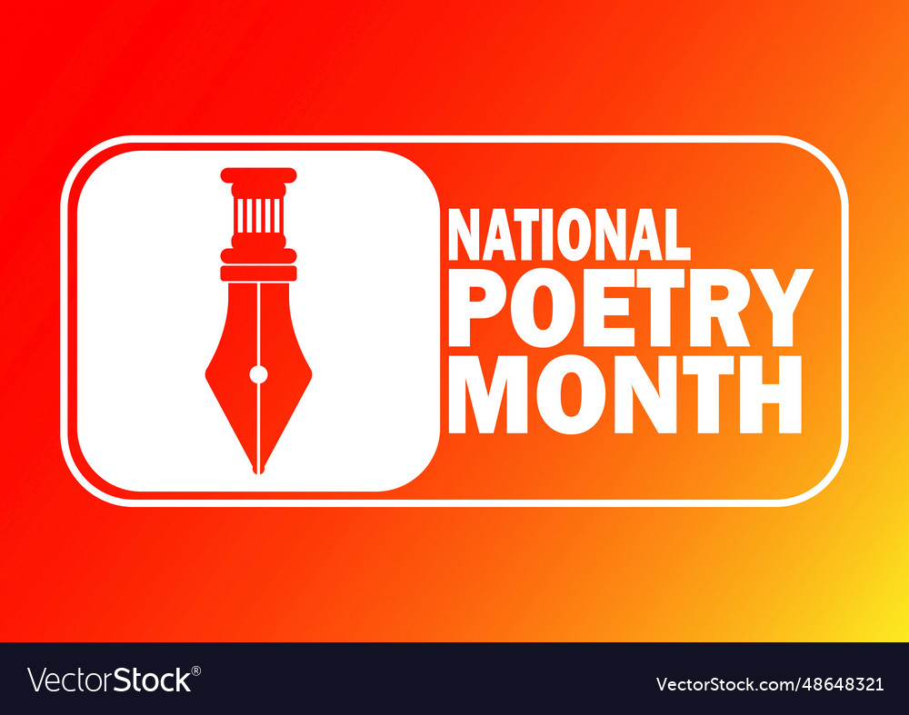 National poetry month Royalty Free Vector Image