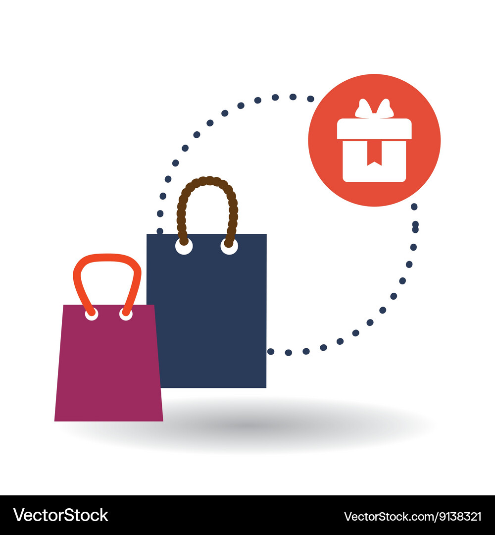 Sales and retail design shopping icon white Vector Image