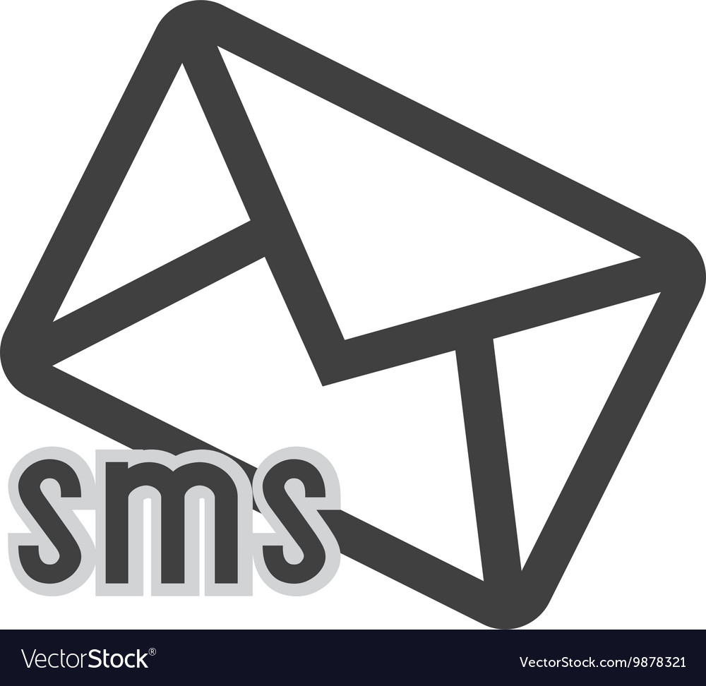Sms message icon graphic Royalty Free Vector Image