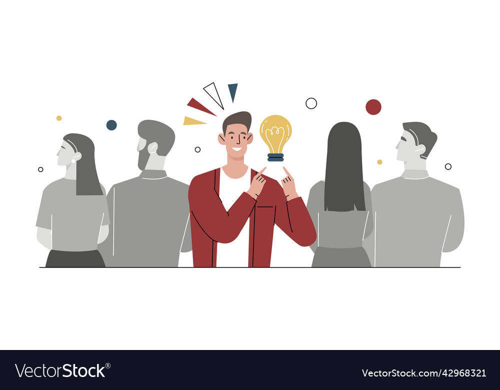 Think different concept Royalty Free Vector Image