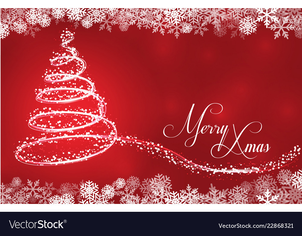 Xmas red card Royalty Free Vector Image - VectorStock