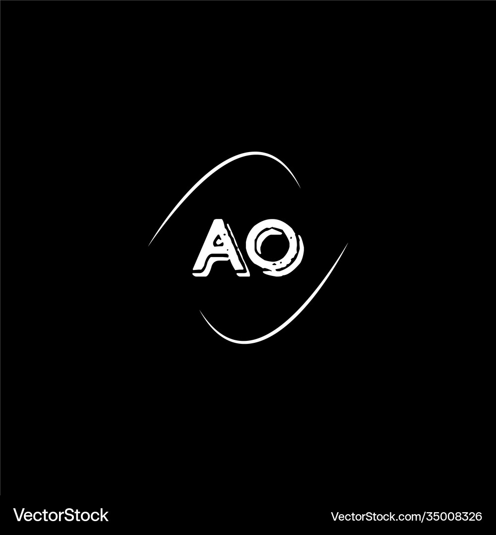 A o letter logo creative design on black color Vector Image