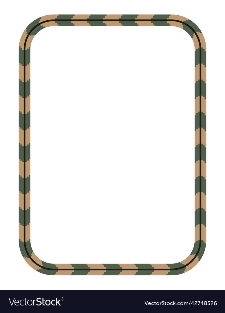 Ethnic frame rectangular decorative border Vector Image