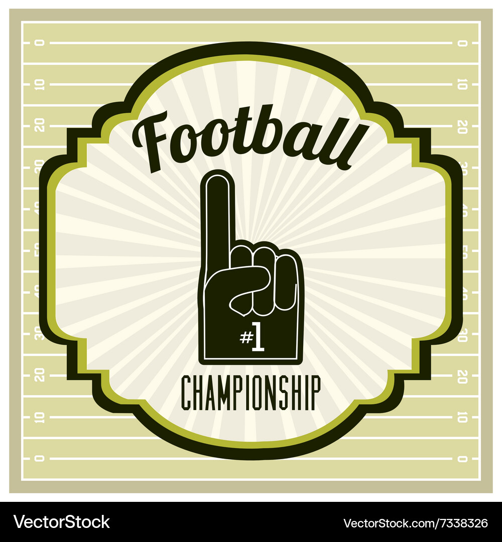 Football championship design Royalty Free Vector Image