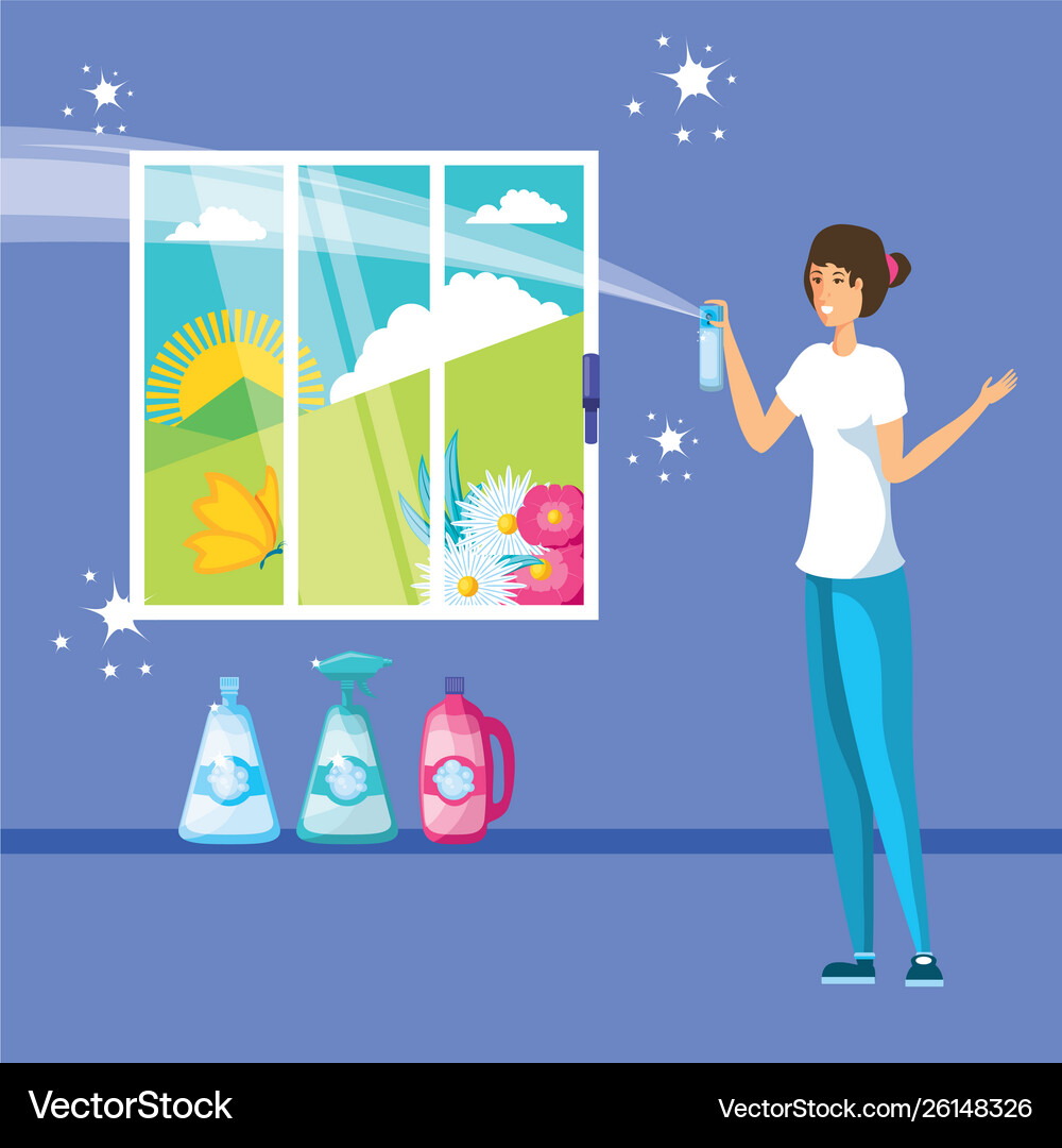 Housekeeping worker female avatar character Vector Image
