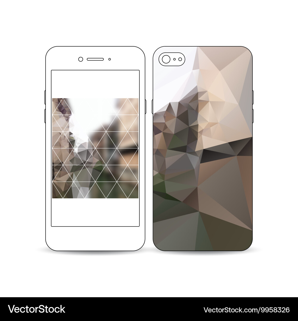 Mobile smartphone with an example of the screen Vector Image