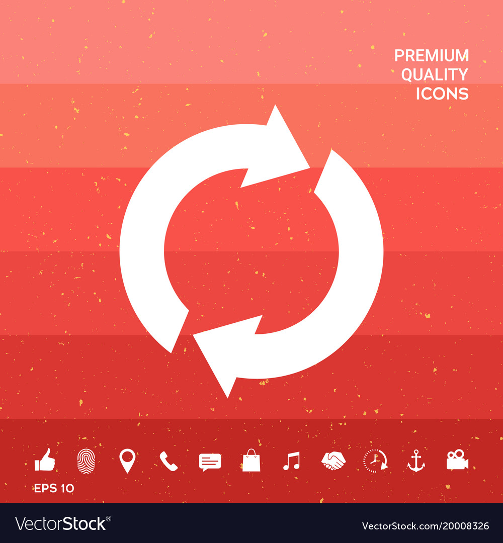 Reset Button Reload Arrows Royalty Free Vector Image