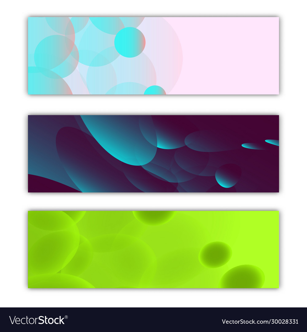A set three abstract multicolored Royalty Free Vector Image