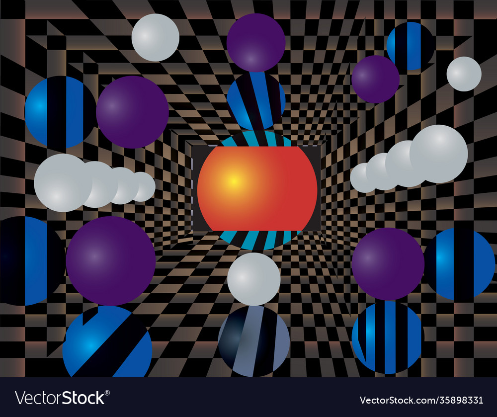 Abstract background color spheres with gradient Vector Image