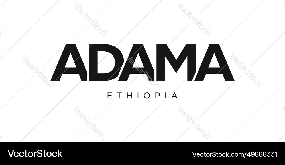 Adama in the ethiopia emblem design features Vector Image